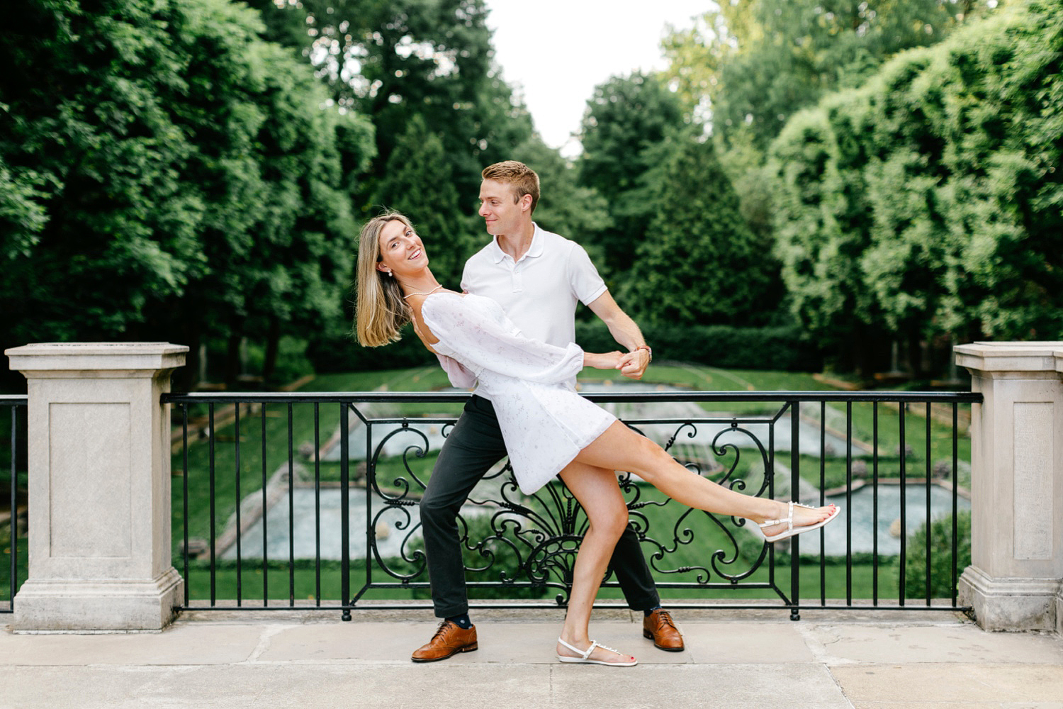 Marissa & Patrick | A Playful Engagement Session at Longwood Gardens ...
